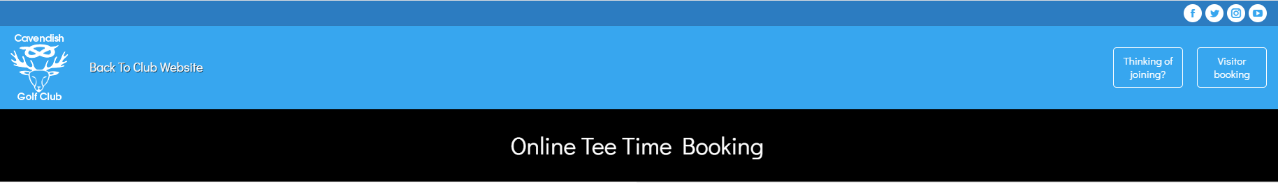 BRS Online Golf Tee Booking System for Cavendish Golf Club